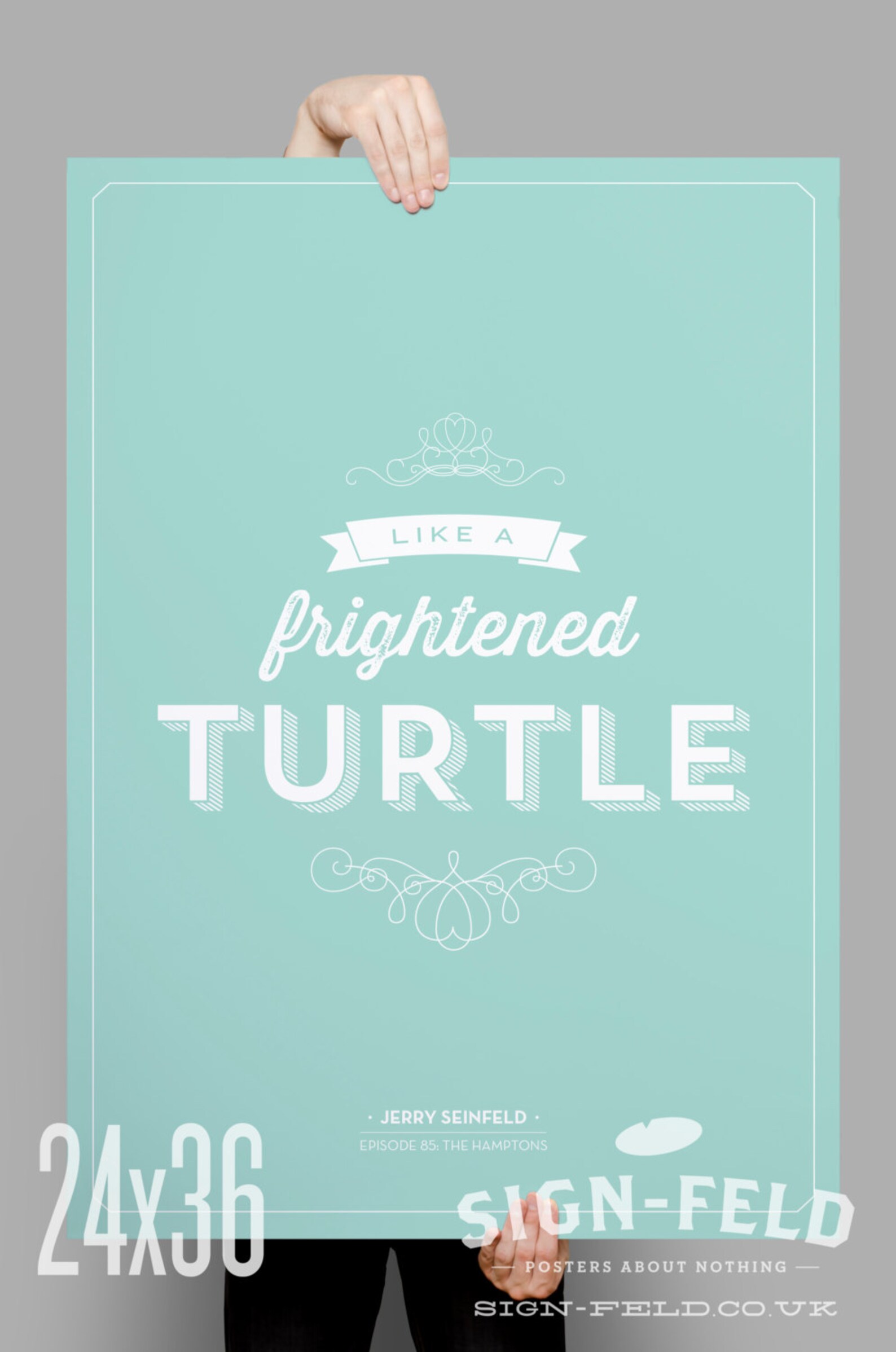 Like a Frightened Turtle Poster Seinfeld Quote Print - Etsy