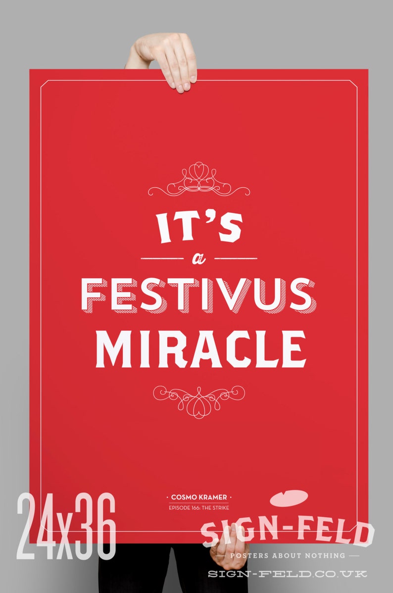 A Festivus Miracle Poster Seinfeld Quote Print Vintage - Etsy