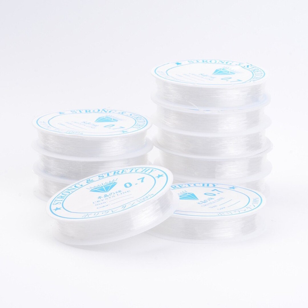B Elastic Crystal Thread Stretchy String Bead Cord Clear 1.0mm Lot of ...