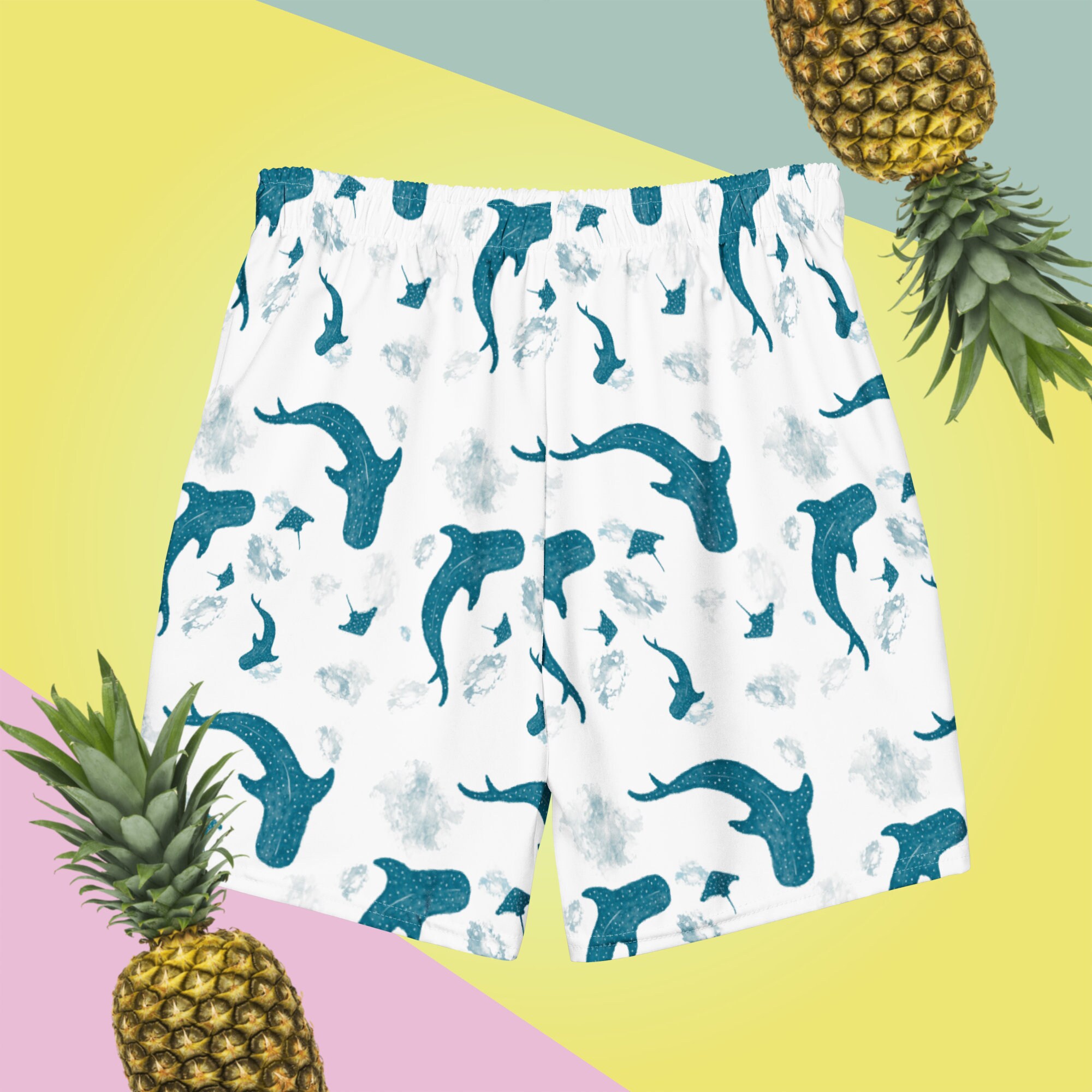 Whale Shark Swim Trunks: Recycled Polyester Beach Board Shorts - Etsy