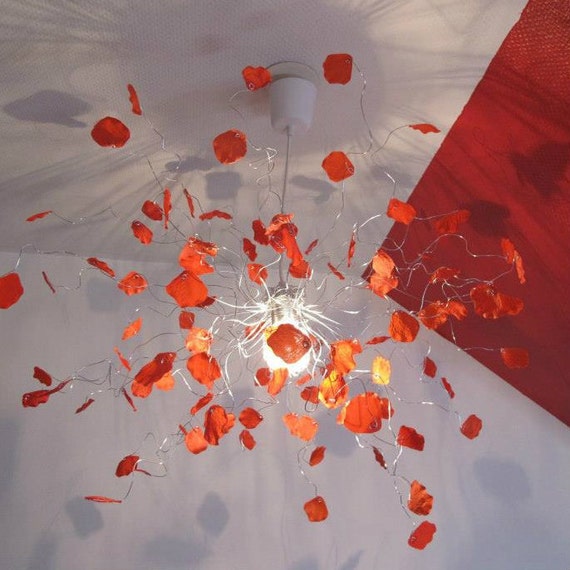 Kit chandelier rose petals red | Etsy