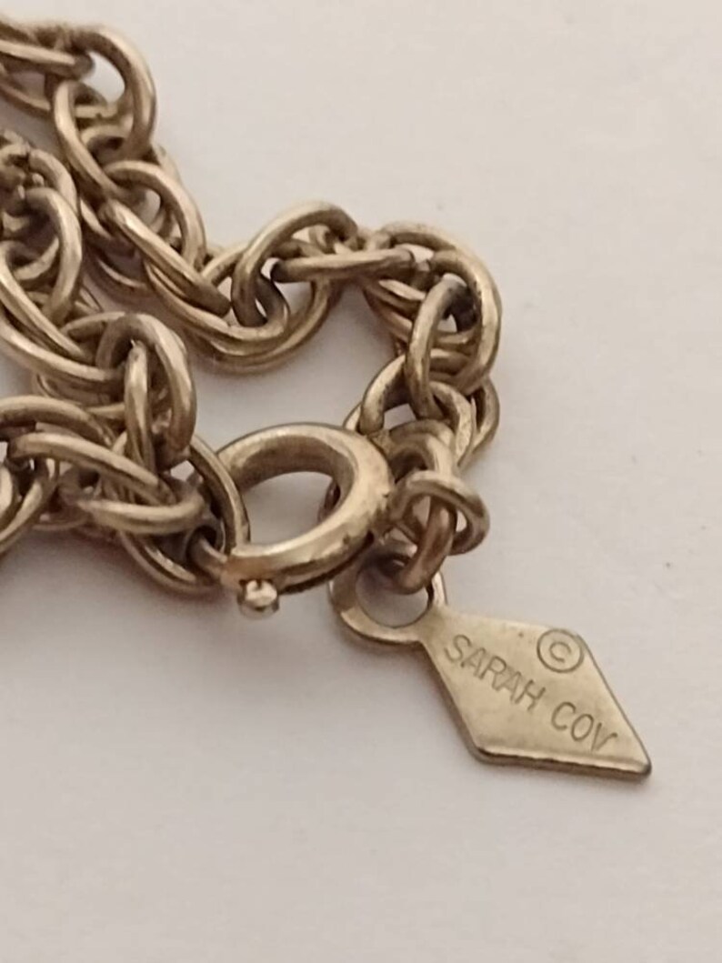 Vintage Sarah Cov Emberwood Station Necklace 16" Sarah Coventry Costume ...