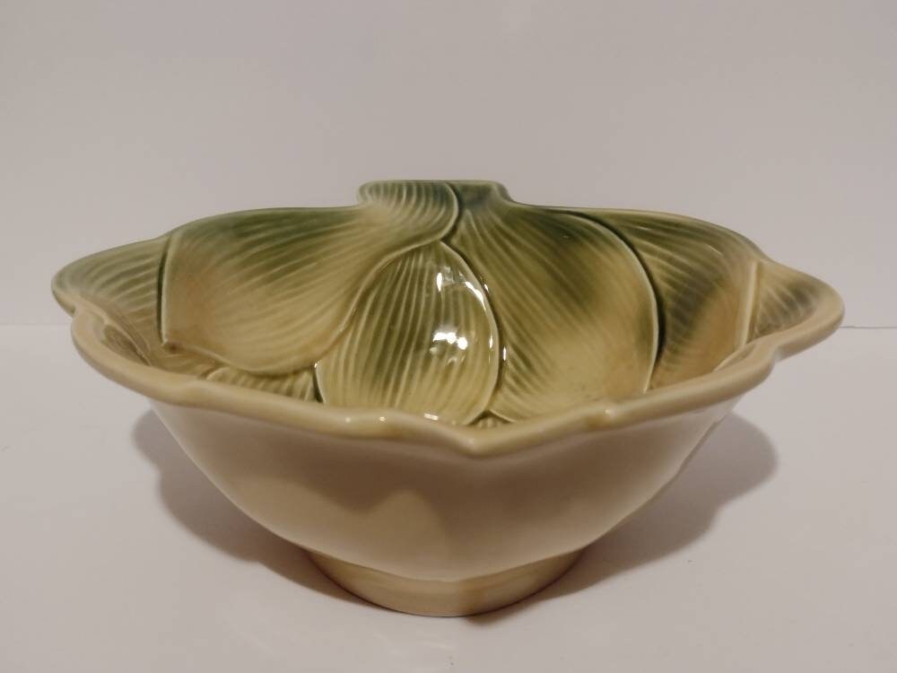 Vintage Ancora Pottery Hand Painted Decorative Artichoke Bowl Made in ...
