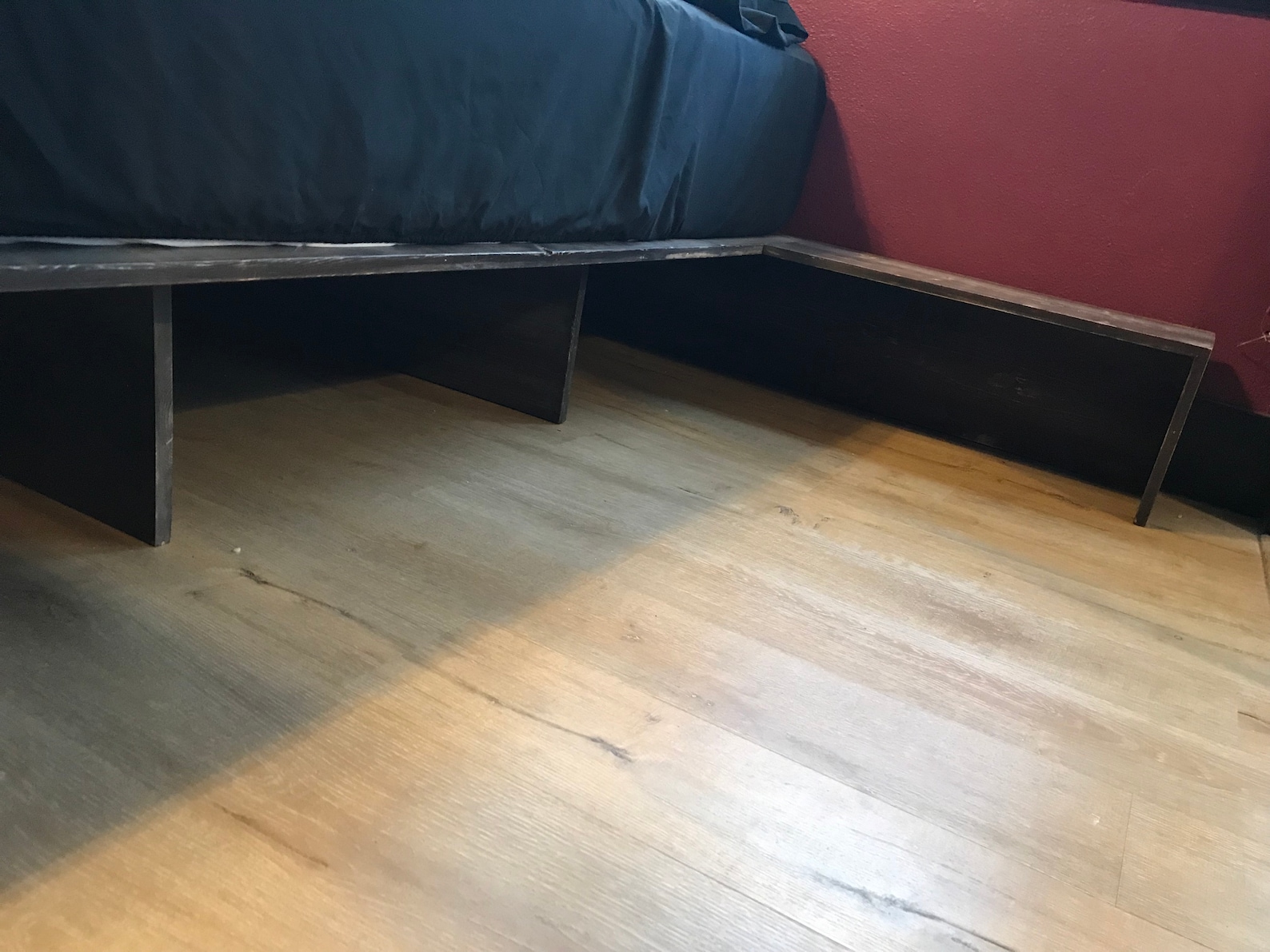 Handmade Modern Wood Platform Bed Frame W/ Bedside Tables & Bench - Etsy