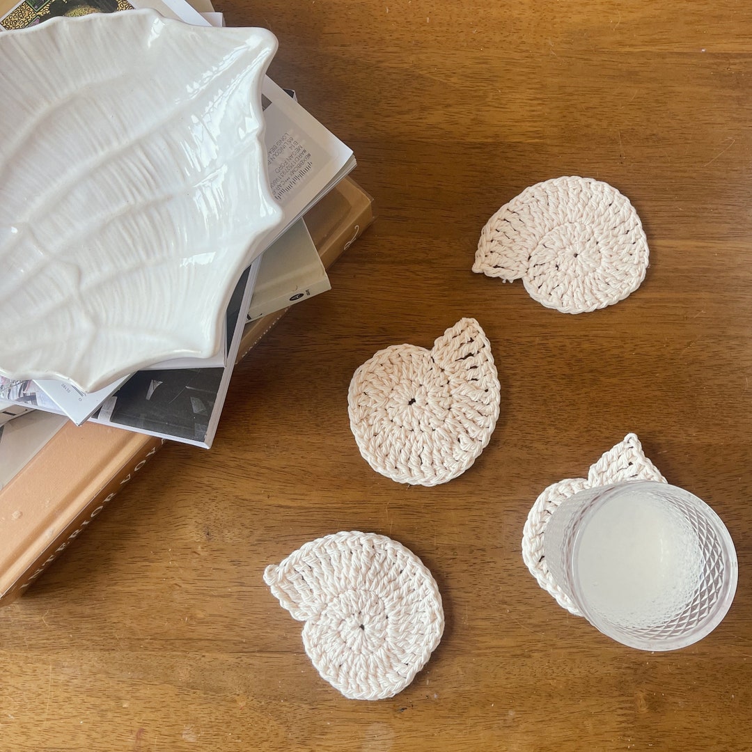Nautilus Seashell Cotton Coasters - Etsy