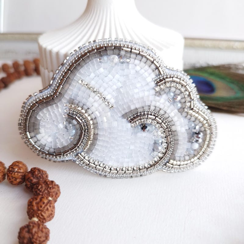 Beaded Brooch - Etsy