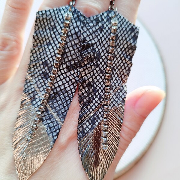 Snake Print Leather - Etsy