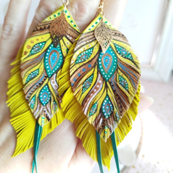 Hand Painted Earrings - Etsy