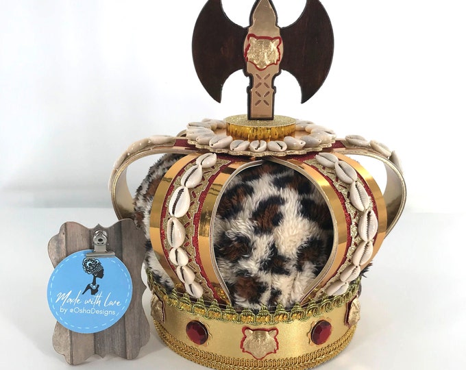 Shango Crown With Tigers Corona Shango Tools Santeria Orishas - Etsy