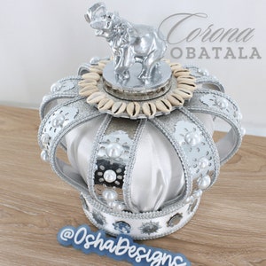 Obatala Oshanla Crown With Elephant Corona Obatala Tools Santeria ...