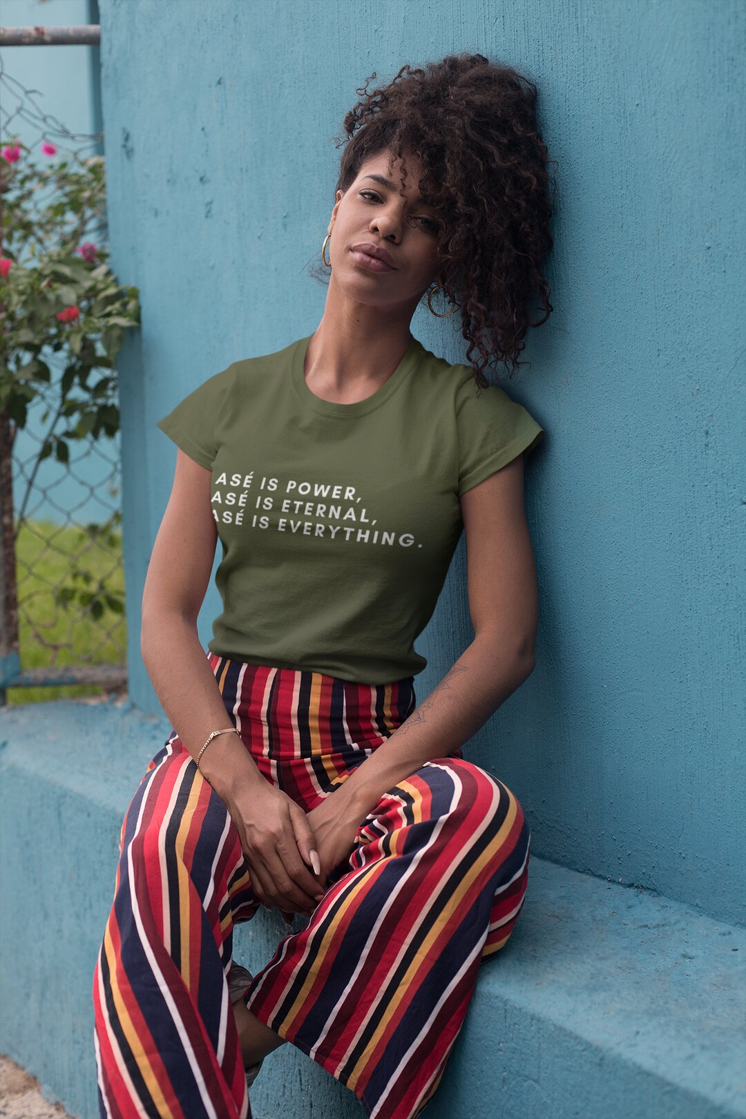 Ase African Short Sleeve Women T-shirt 100% Cotton Yoruba Lucumi - Etsy