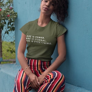 Ase African Short Sleeve Women T-shirt 100% Cotton Yoruba Lucumi - Etsy