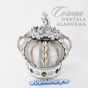 Obatala Alaguema Crown With Chameleon Corona Obatala Tools Santeria ...