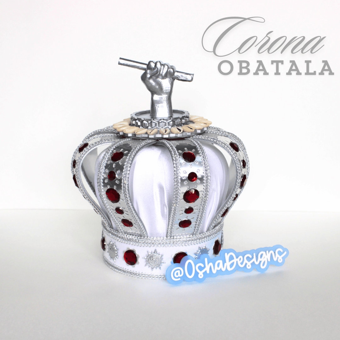 Obatala Ayaguna Crown Corona Obatala Tools Santeria Orishas Afrocuban ...