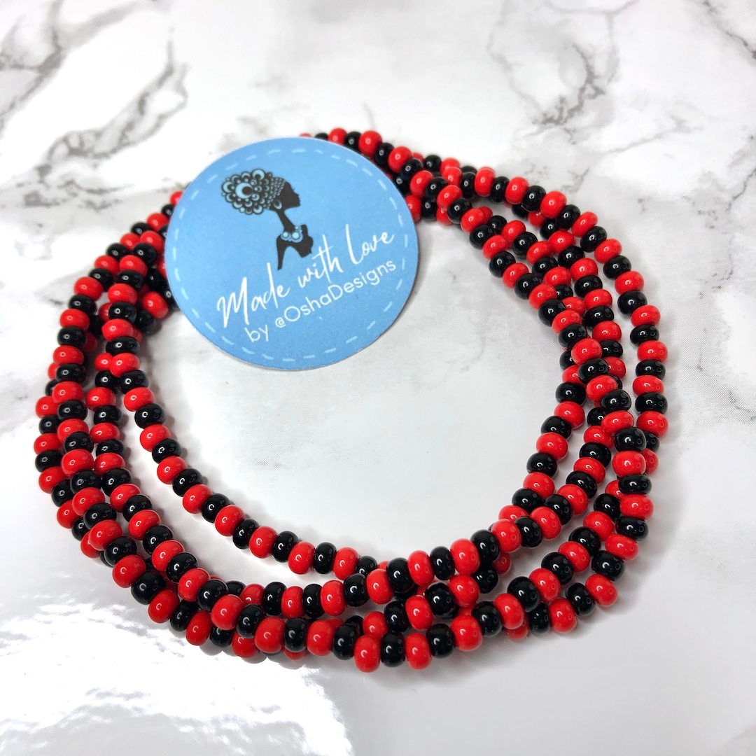 Eleggua Eleke Collares De Santeria Yoruba Elegua Black and Red Necklace ...