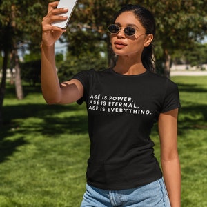 Ase African Short Sleeve Women T-shirt 100% Cotton Yoruba Lucumi - Etsy