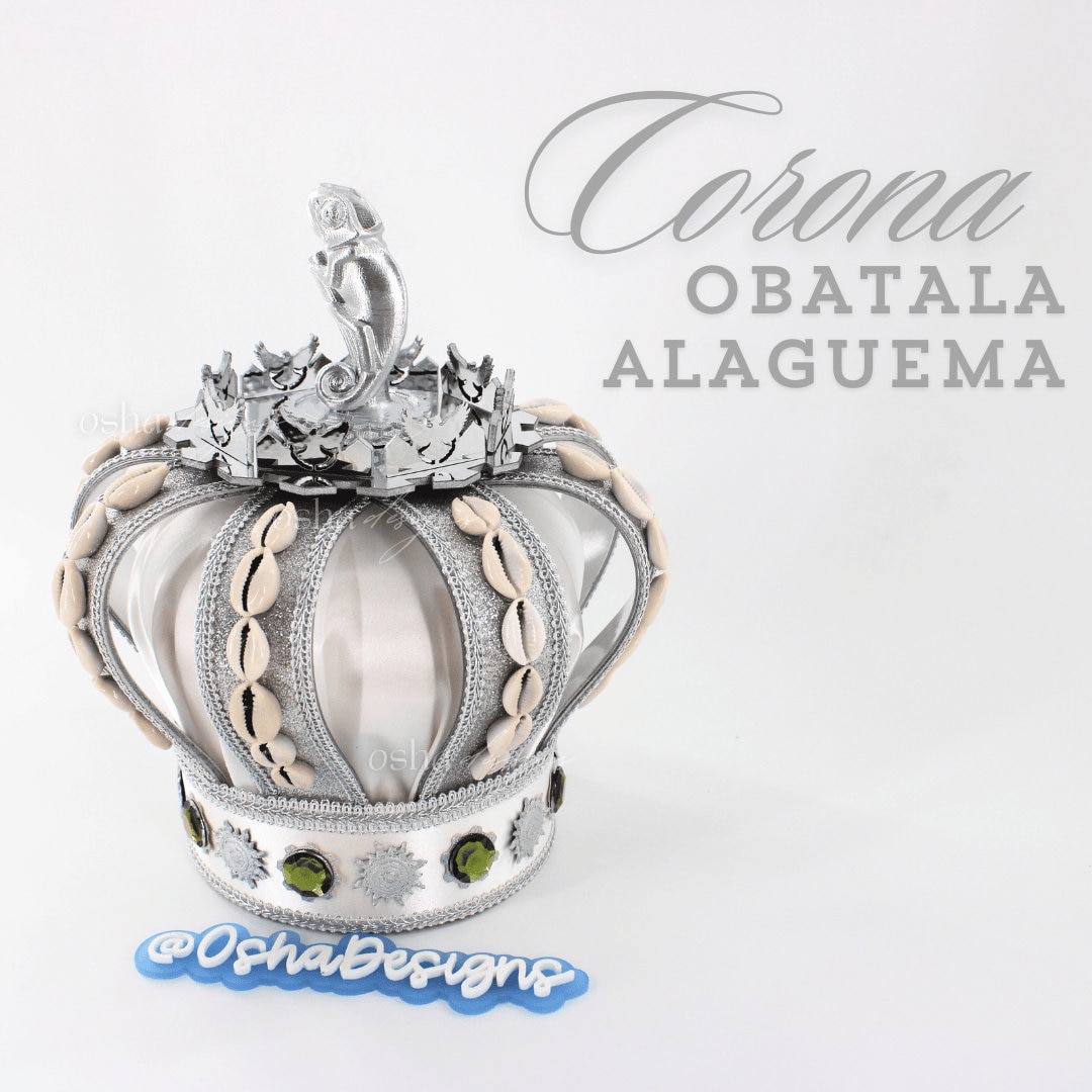 Obatala Alaguema Crown With Chameleon Corona Obatala Tools Santeria ...