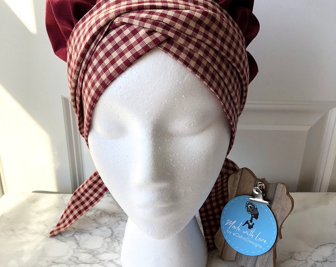 Oya Yanza Wine Gingham Gorro Iyalorisha Iyalosha Olorisha Santeria ...