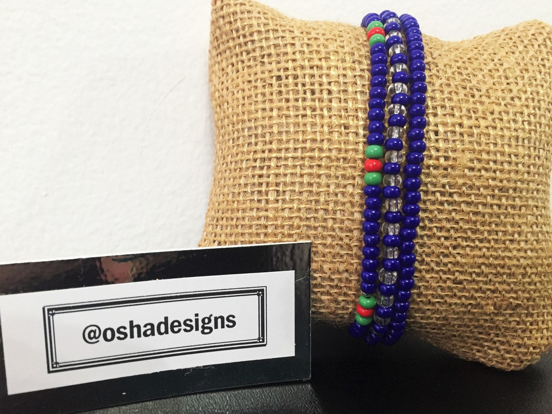 Orishas Stretch Bracelet Ildes De Santo Yemaya Olokun Iyawo Lucumi ...