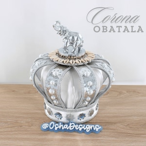 Obatala Oshanla Crown With Elephant Corona Obatala Tools Santeria ...
