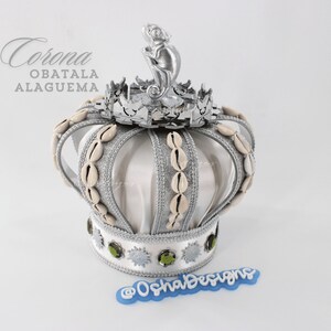 Obatala Alaguema Crown With Chameleon Corona Obatala Tools Santeria ...