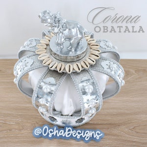 Obatala Oshanla Crown With Elephant Corona Obatala Tools Santeria ...