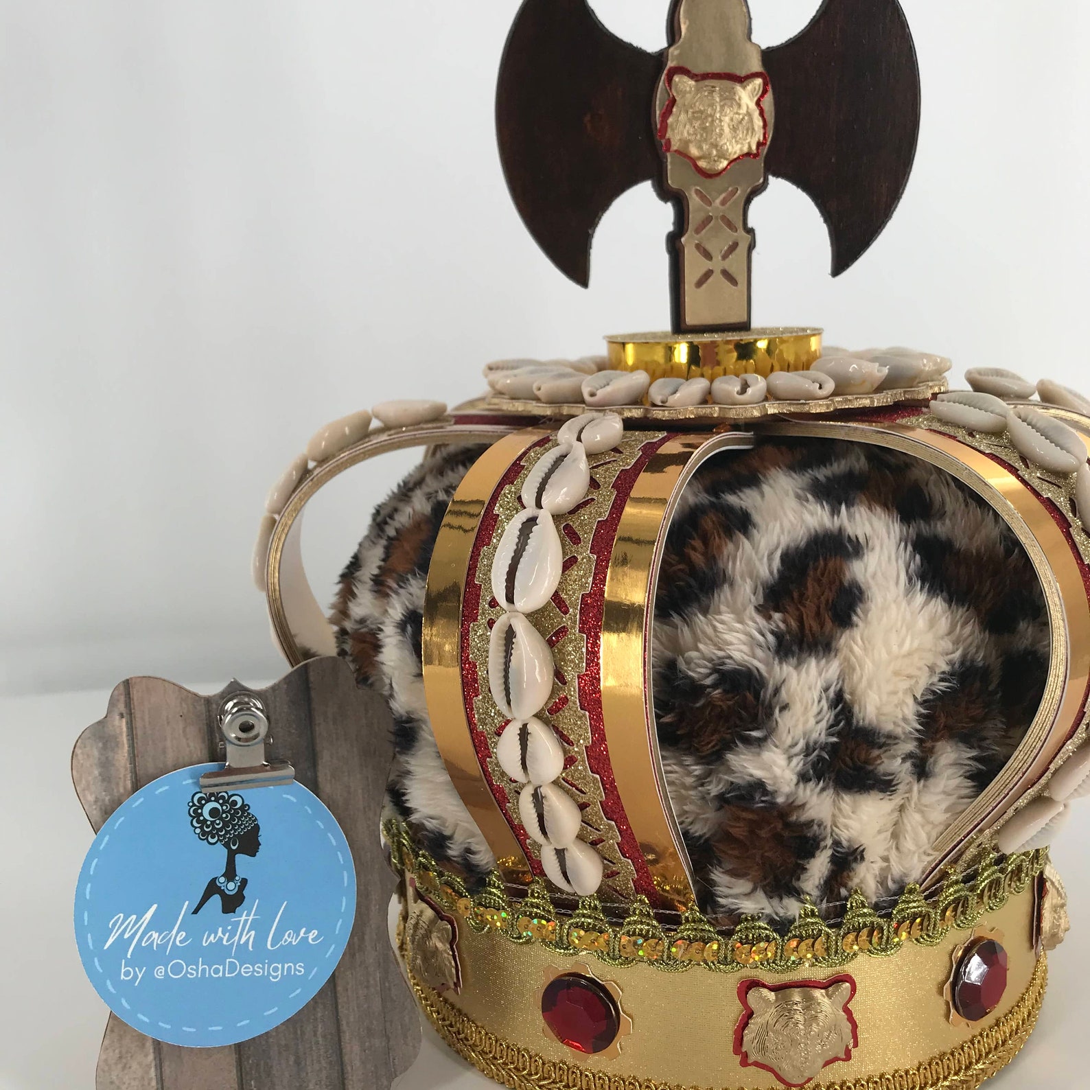 Shango Crown With Tigers Corona Shango Tools Santeria Orishas - Etsy