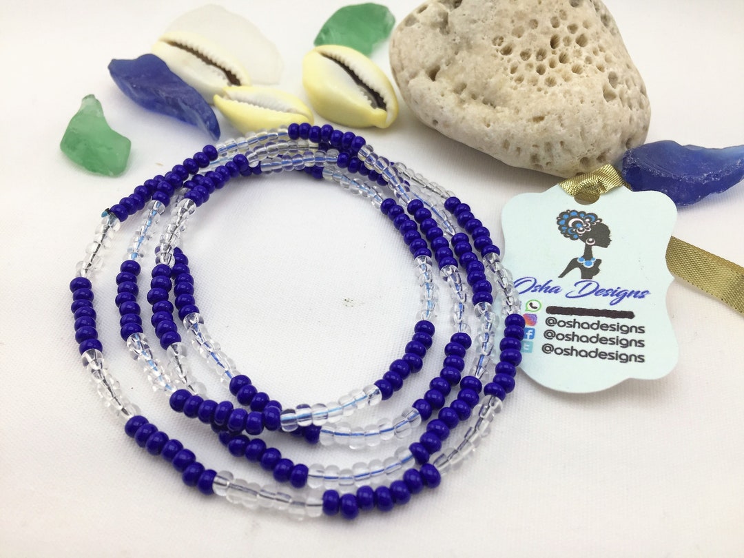 Yemaya Santeria Elekes Collares De Santo Blue and Crystal Beaded ...