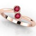 Ruby Ring. Engagement Ring. Rose Gold Ruby Twist Ring. Rose Gold Ruby ...