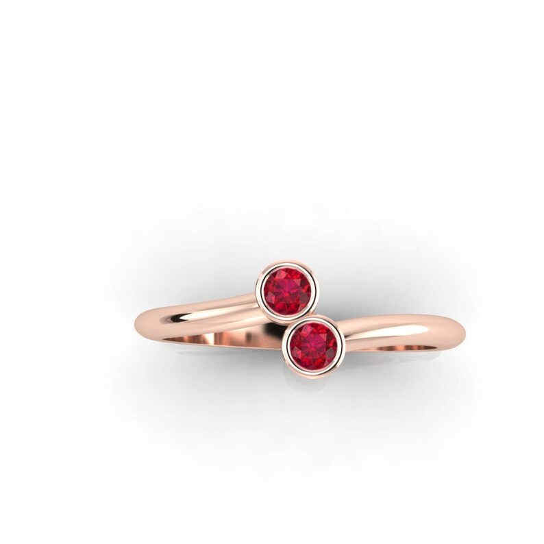 Ruby Ring. Engagement Ring. Rose Gold Ruby Twist Ring. Rose - Etsy