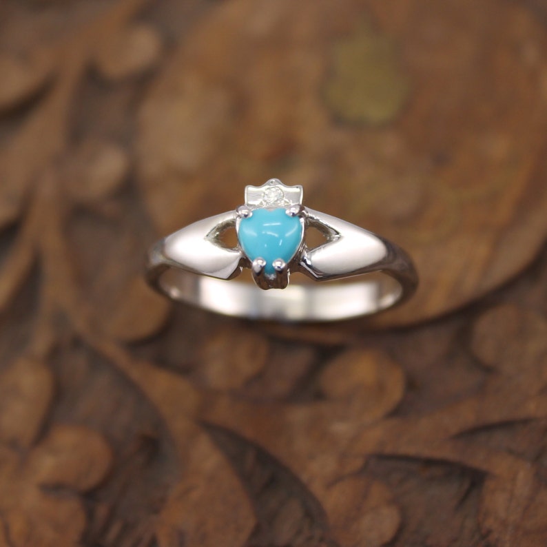 Turquoise Ring. Claddagh Ring. Irish Ring. Turquoise - Etsy