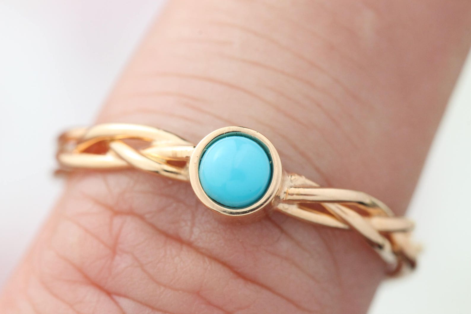 Turquoise Ring, Rose Gold Turquoise Ring. Turquoise Engagement Ring ...