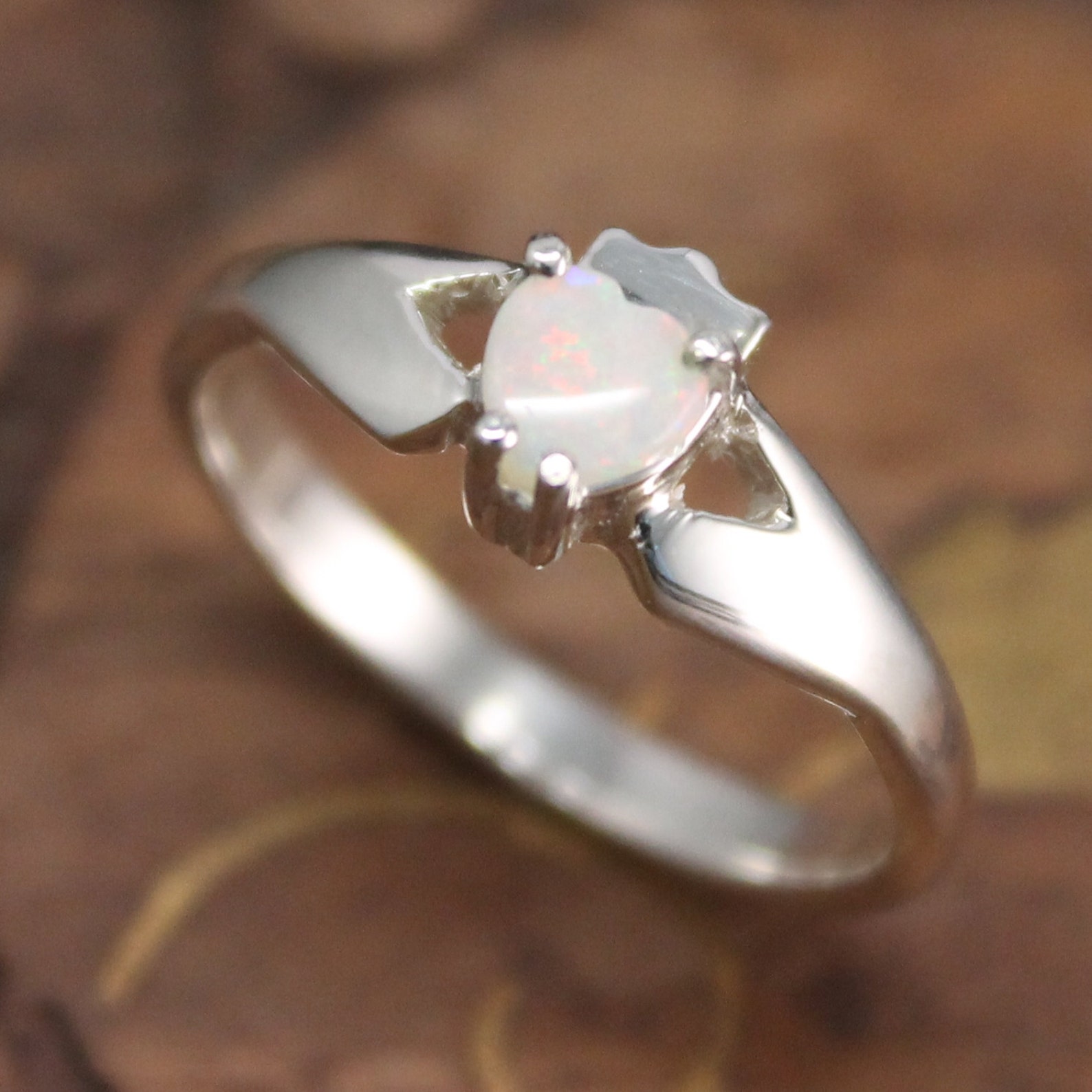 Real Irish Opal Claddagh Ring Ladies Claddagh With a - Etsy