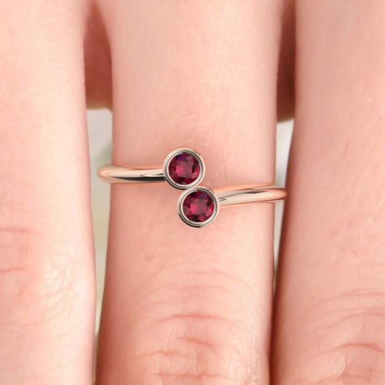 Ruby Ring. Engagement Ring. Rose Gold Ruby Twist Ring. Rose - Etsy