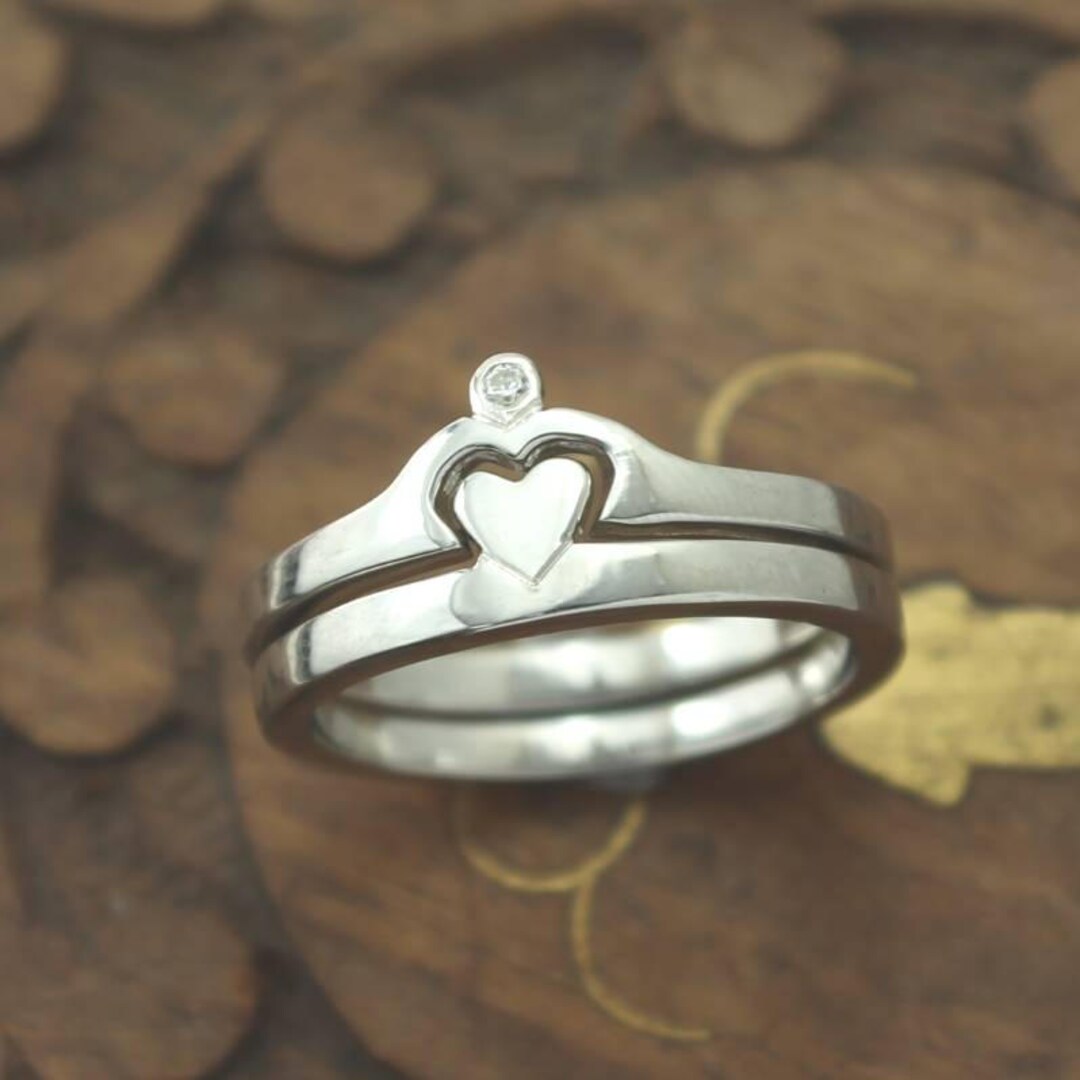 Claddagh Diamond Kiss Ring. Irish Ring, Engagement Ring. Diamond ...