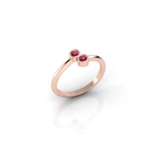 Ruby Ring. Engagement Ring. Rose Gold Ruby Twist Ring. Rose Gold Ruby Ring. - Etsy