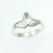 Claddagh Ring, With Real Turquoise Set in a Rose Gold Bezel Crown ...