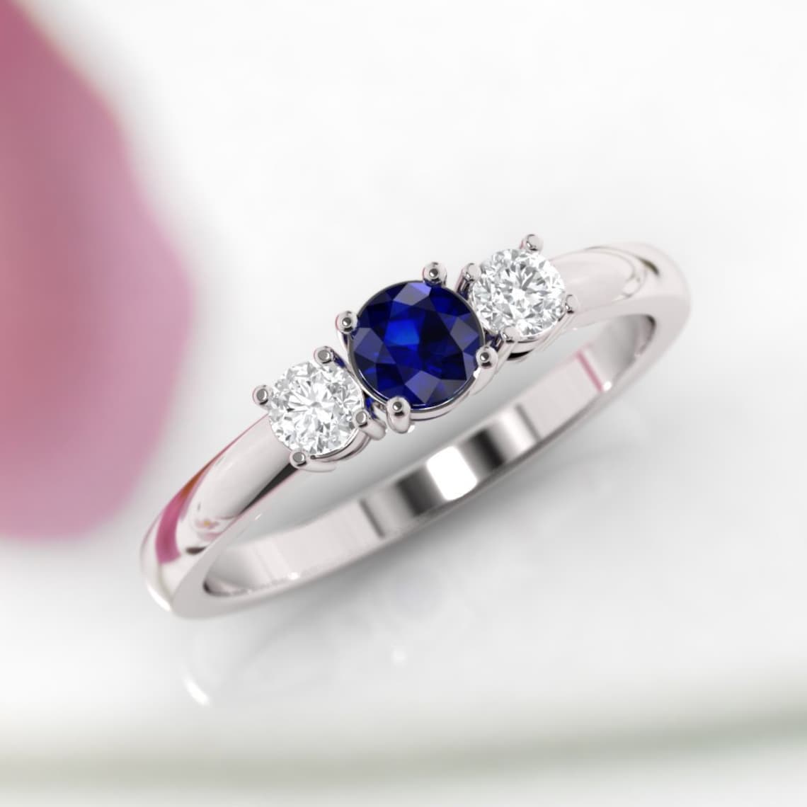 Anillo de zafiro. Anillo de compromiso de zafiro. Anillo de - Etsy España