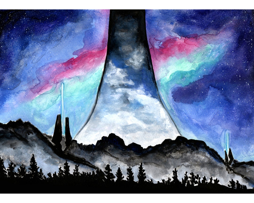 Halo Front View Landscape Galaxy Space Master Chief John 117 Art PRINT ...