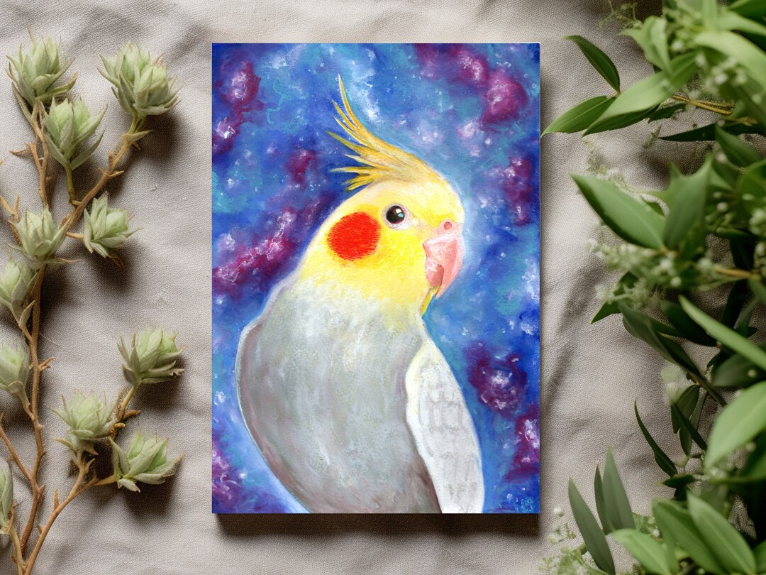 Cockatiel Greeting Card With Envelope Blank Inside Bird Parrot Pet ...
