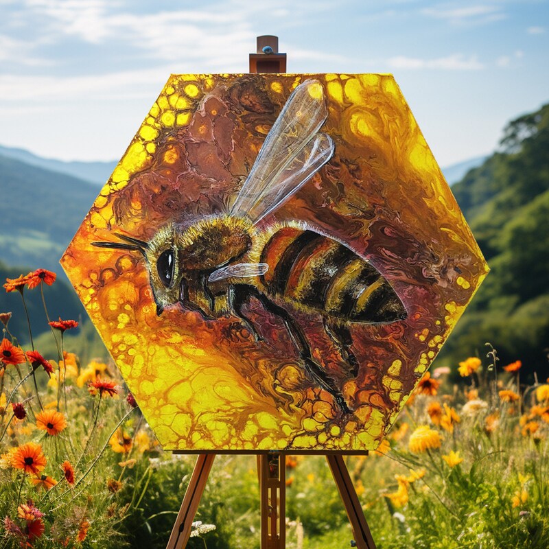 Hexagon Artwork - Etsy