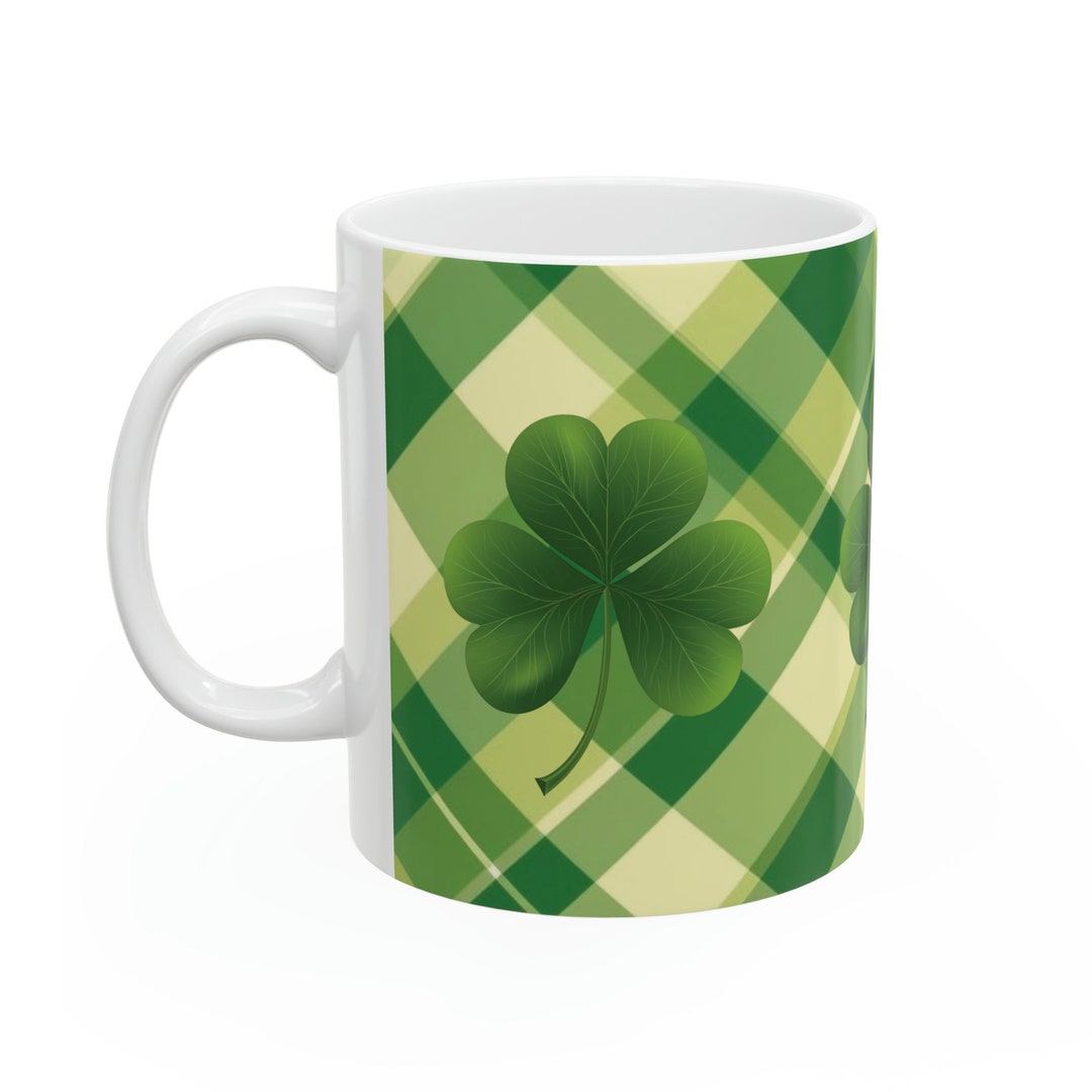 Clover Mug, Shamrock Mug, Green Clover Mug, Irish Mug, Ireland Mug ...