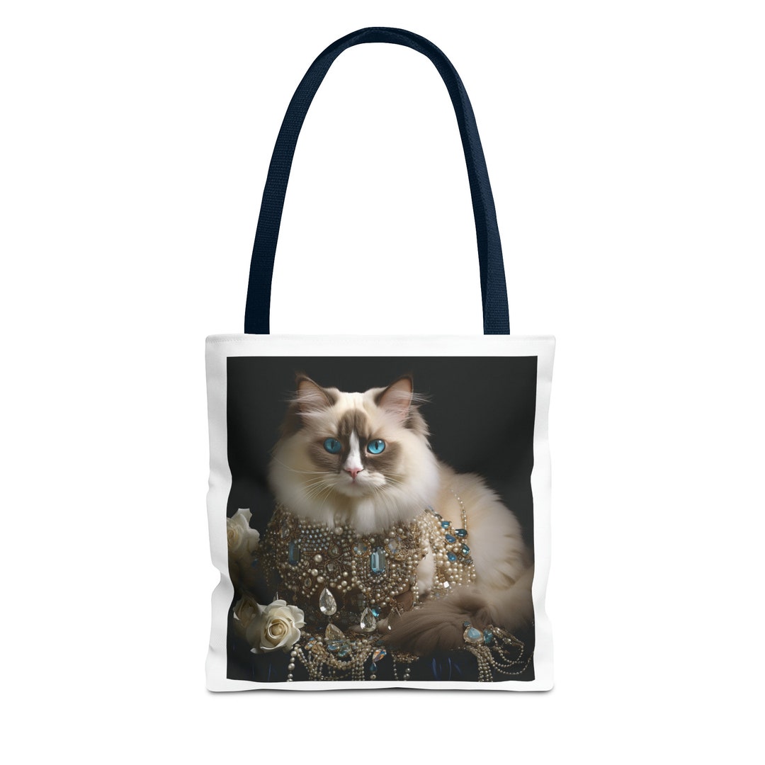 Bedazzled Cat Tote Bag Ragdoll Cat Cat Tote Bag Cat Tote Cute Cat Tote ...