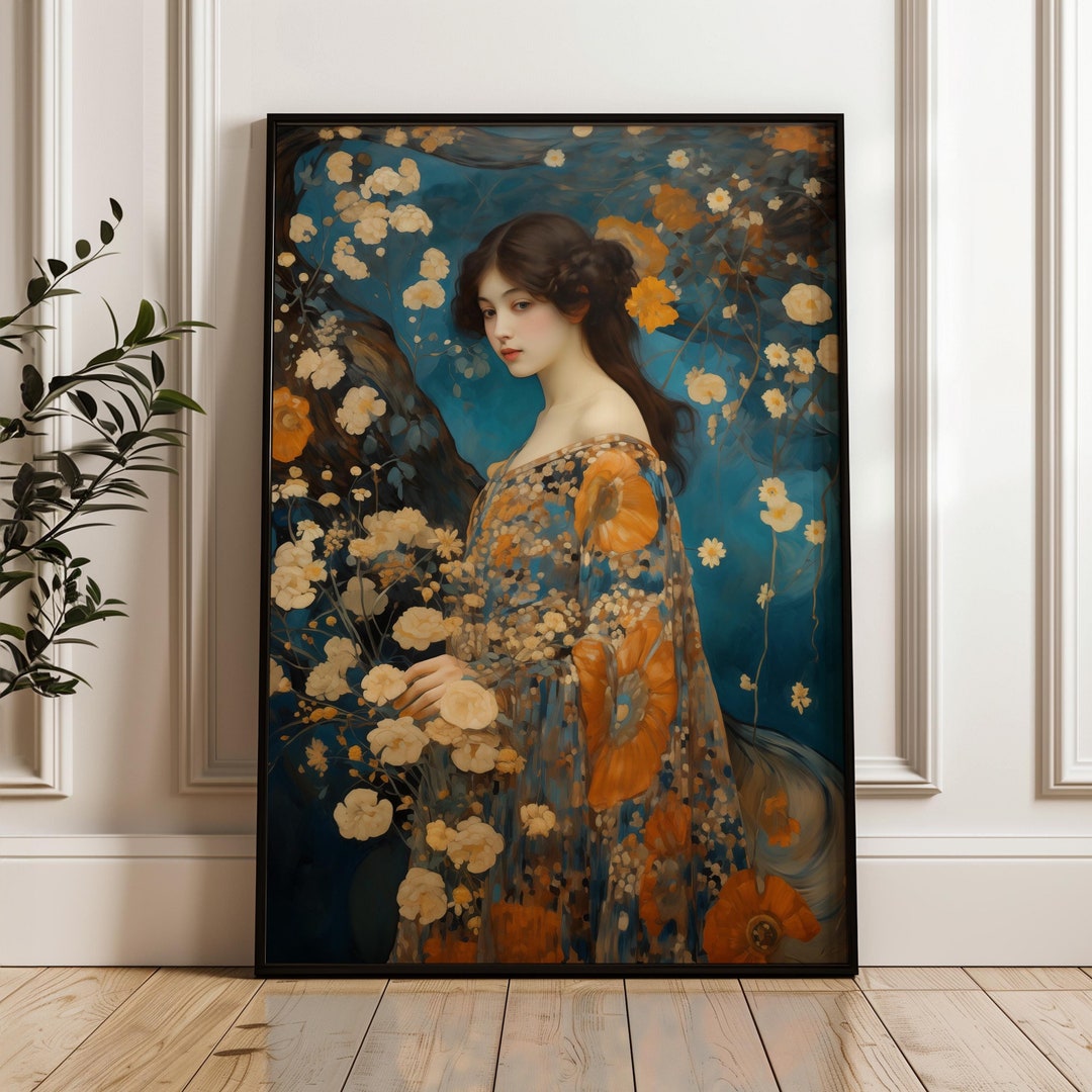 Bohemian Pre-raphaelite Goddess Premium Poster, Wall Art, Feminine Art ...