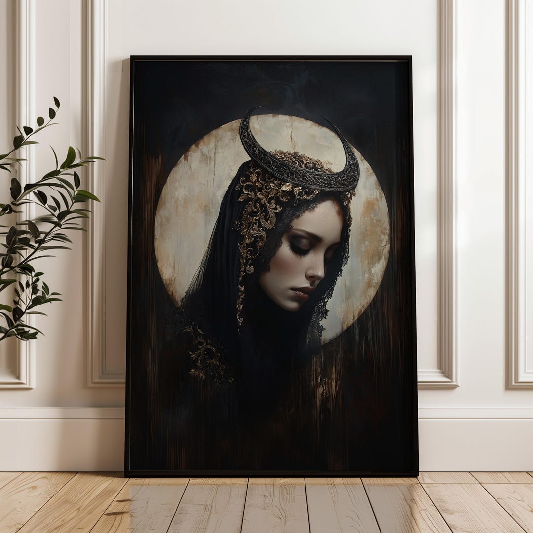 Lilith Goddess Art Print, Dark Gothic Divine Feminine (digital Download ...