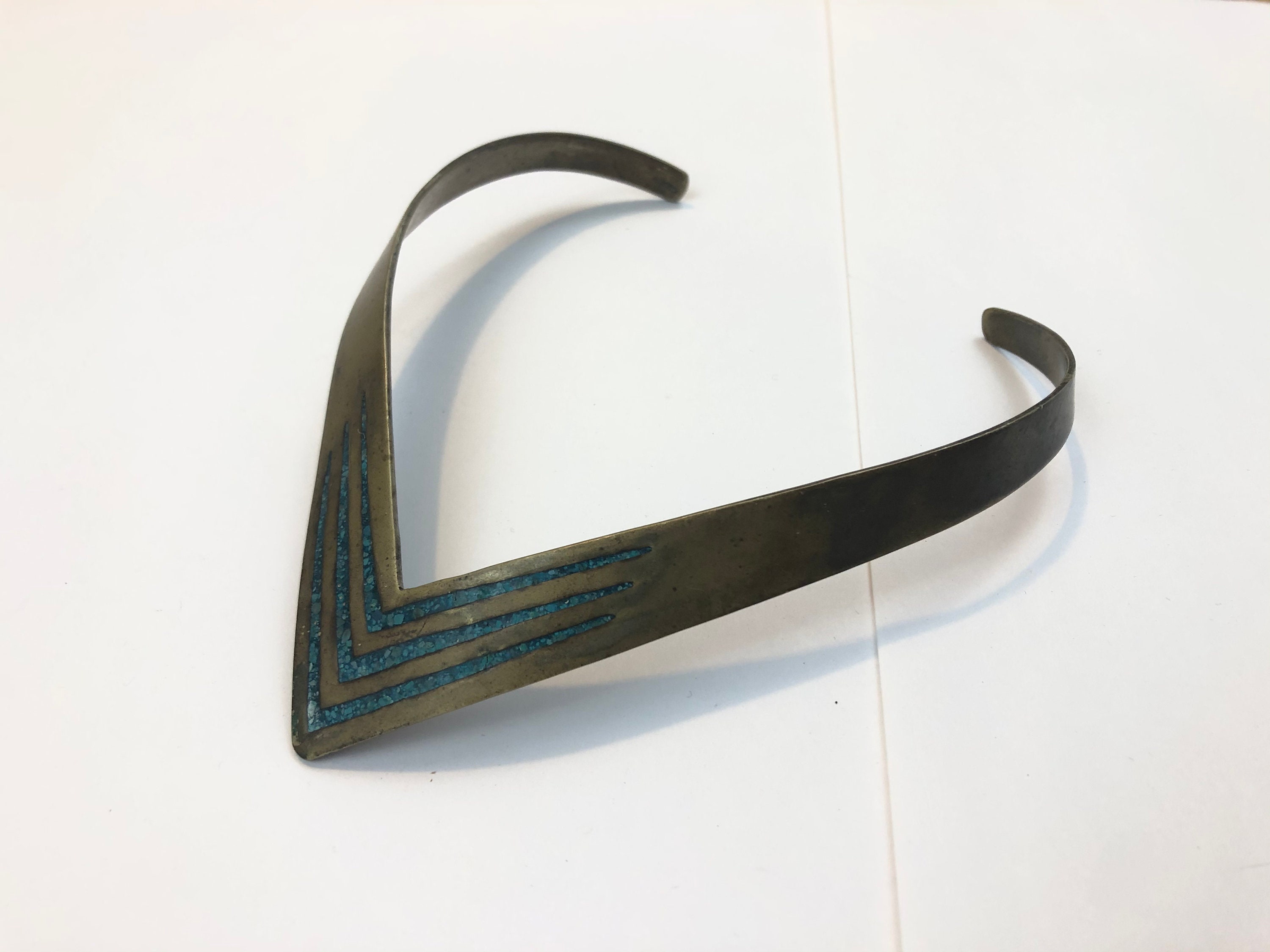 Vintage Mexico Sterling Turquoise Necklace Choker Collar 925 | Etsy