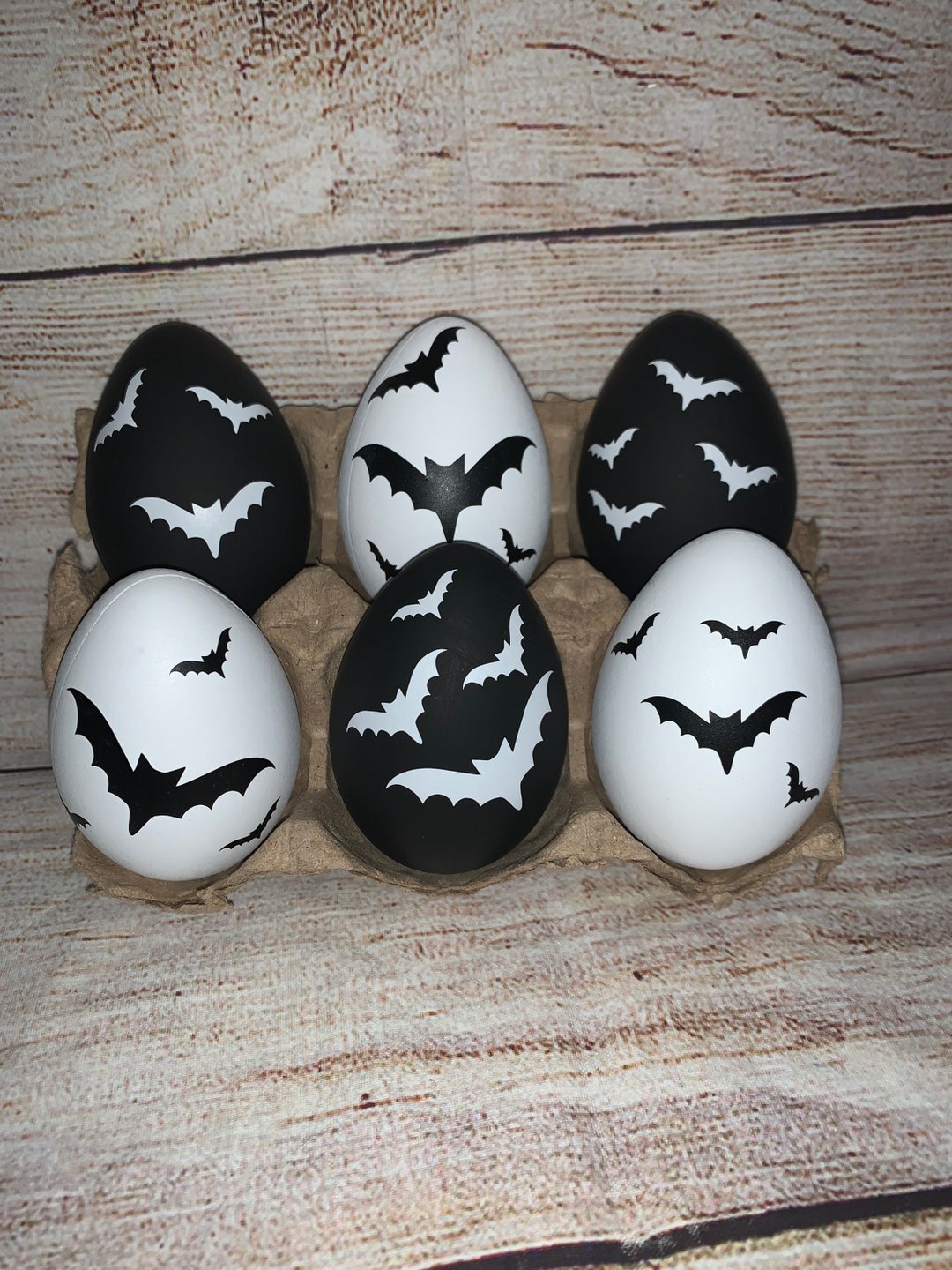 Happy Creepster, Gothic Bat Easter Eggs With Carton, Shabby Chic, Goth ...