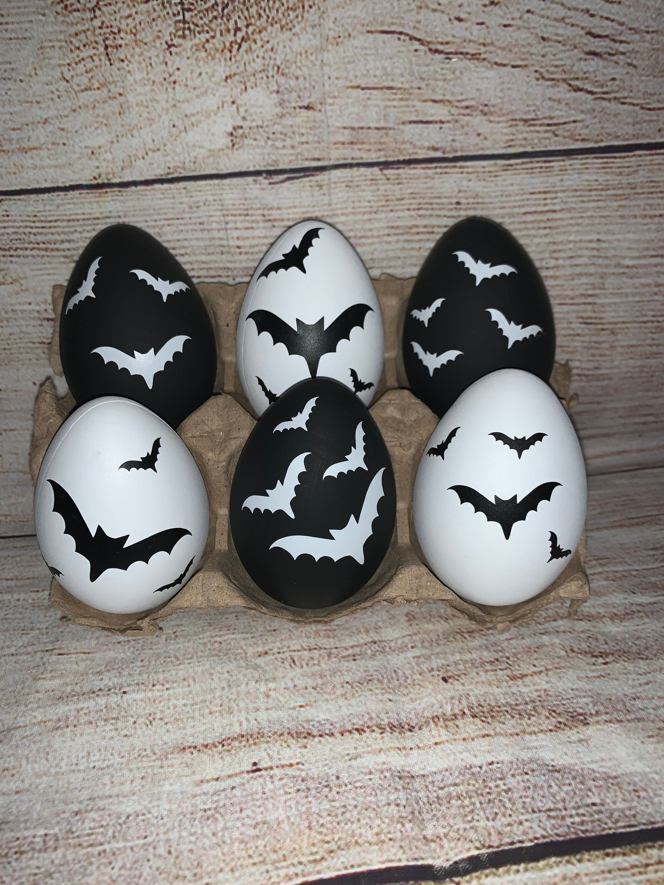 Happy Creepster, Gothic Bat Easter Eggs With Carton, Shabby Chic, Goth ...