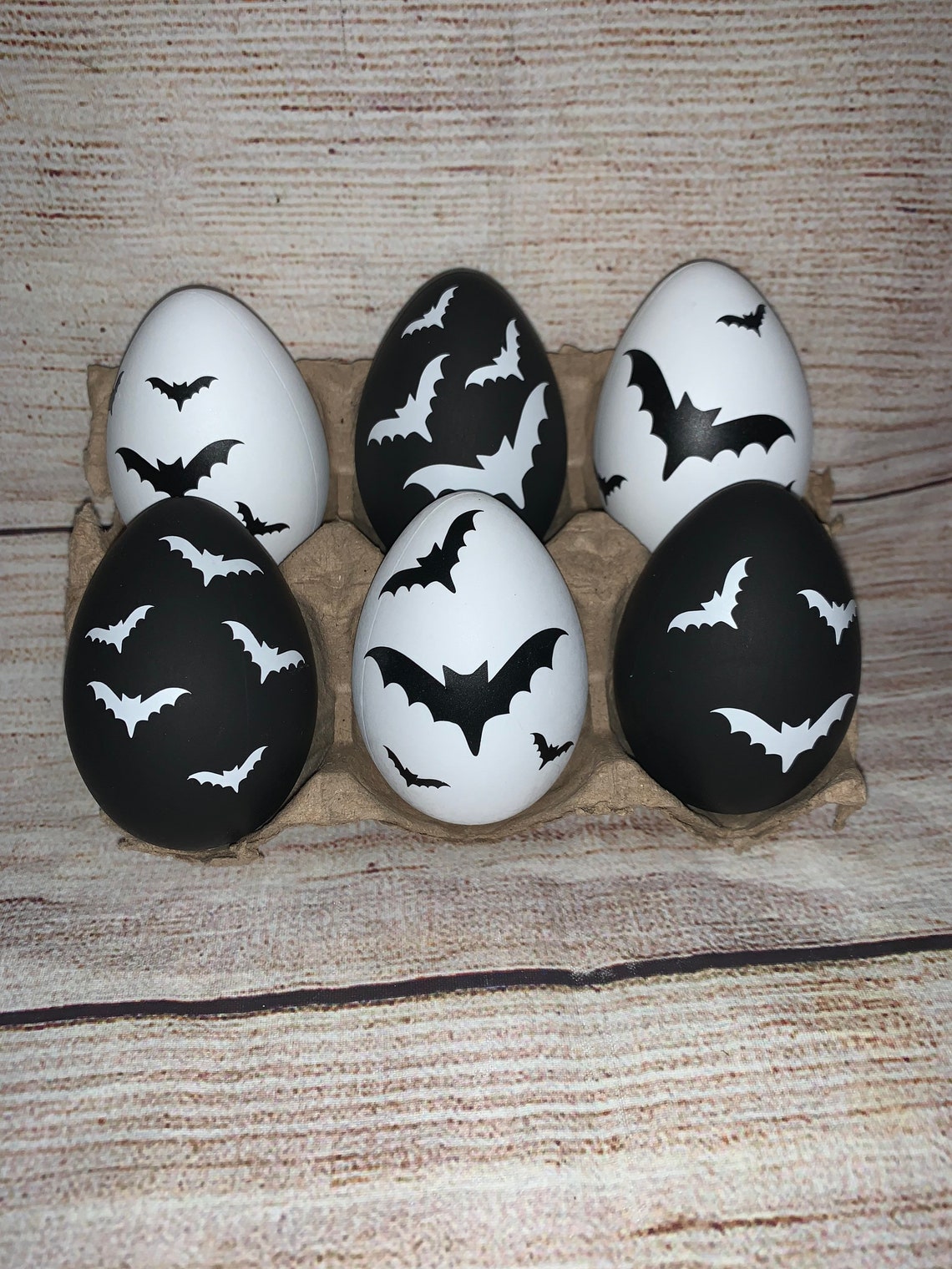 Happy Creepster, Gothic Bat Easter Eggs With Carton, Shabby Chic, Goth ...