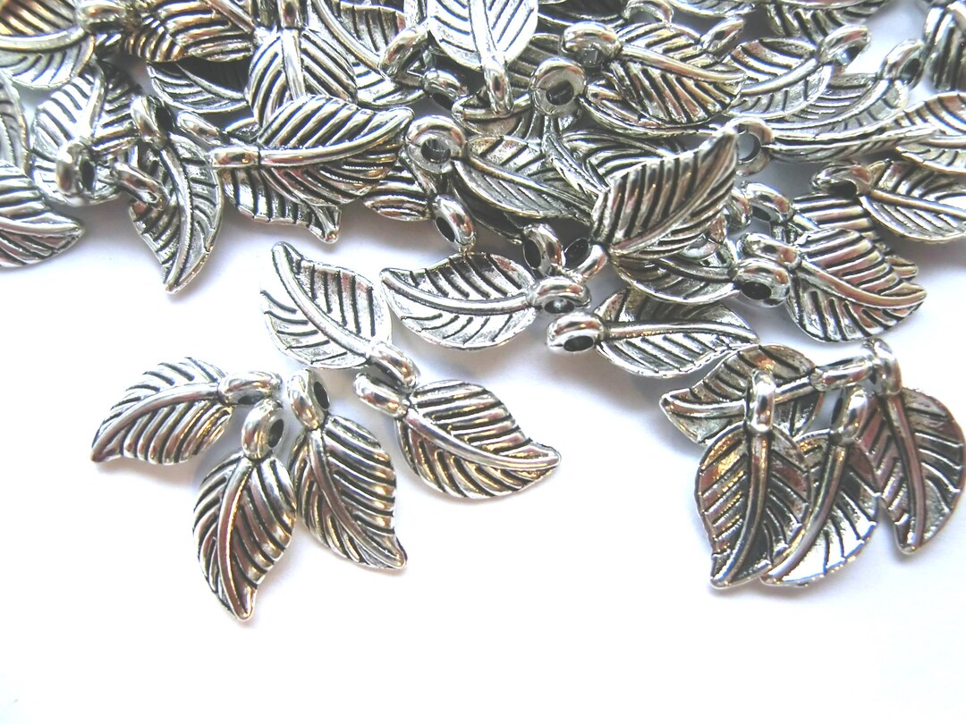 Hojas colgantes con dijes de hojas 10-50 piezas. S186 - Etsy España